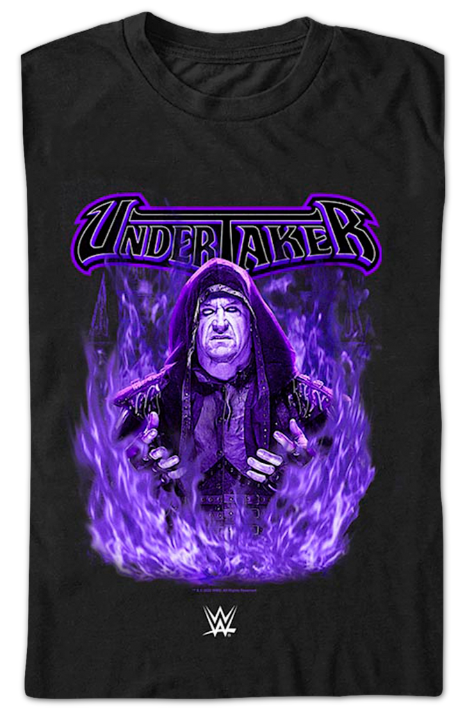 Purple Flames Undertaker T-Shirt