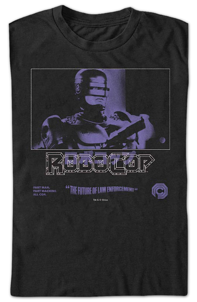 Purple Photo Robocop T-Shirt