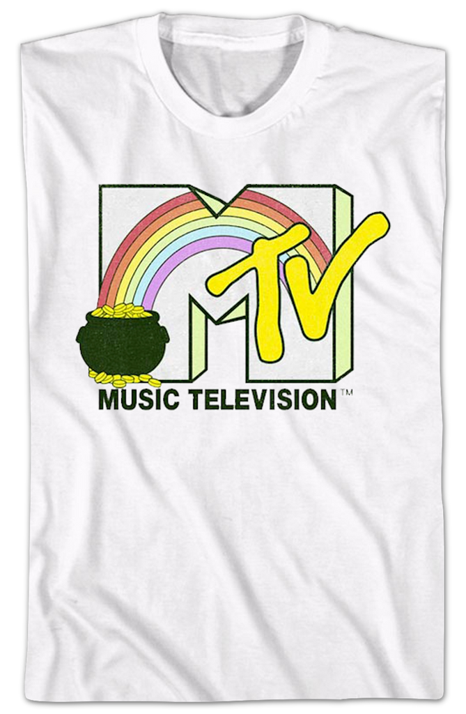Rainbow And Pot Of Gold Logo MTV Shirt