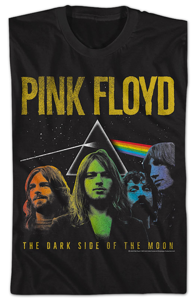 Rainbow Colors Dark Side of the Moon Pink Floyd T-Shirt