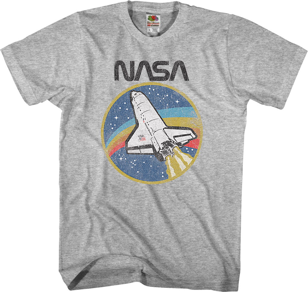 Rainbow NASA T-Shirt: NASA Mens T-Shirt