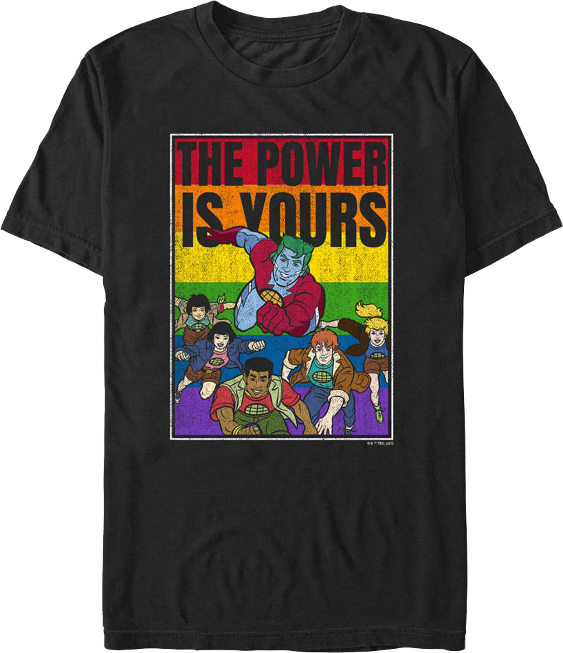 Rainbow Power Is Yours Captain Planet T-Shirt