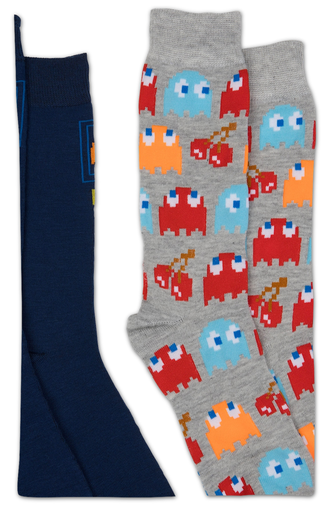 Ready For Action and All-Over Ghosts Pac-Man 2-Pack Socks