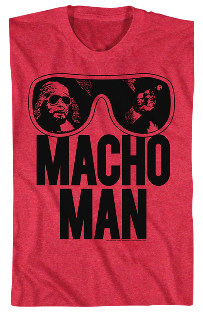 Red Macho Man Shirt: 80s TV Wrestling T-shirt