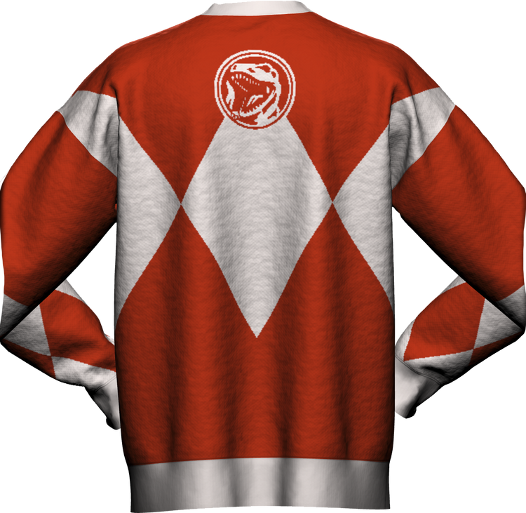 Red Ranger Mighty Morphin Power Rangers Knitted Sweater