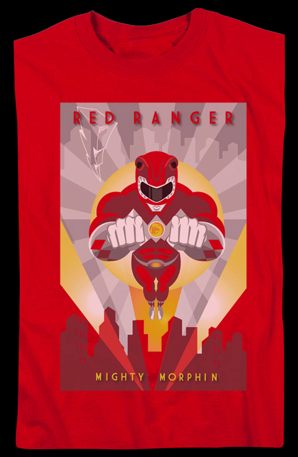 Red Ranger Poster Mighty Morphin Power Rangers T-Shirt