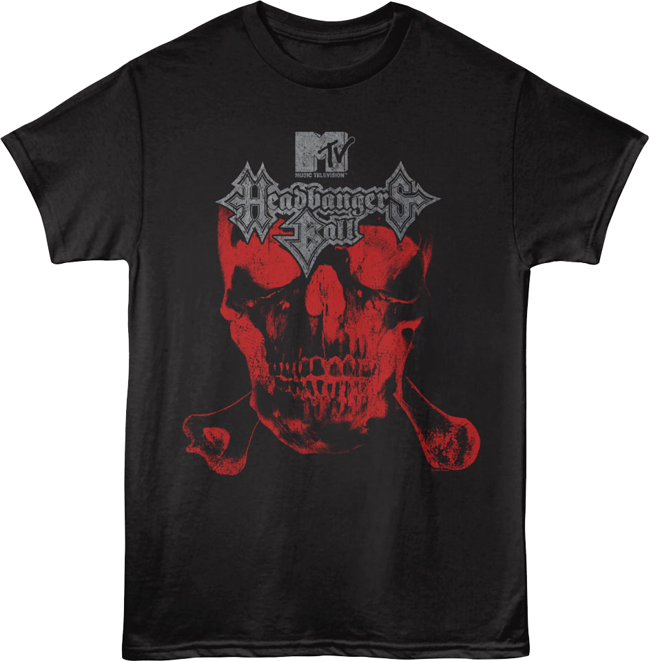 Red Skull Headbangers Ball MTV T-Shirt