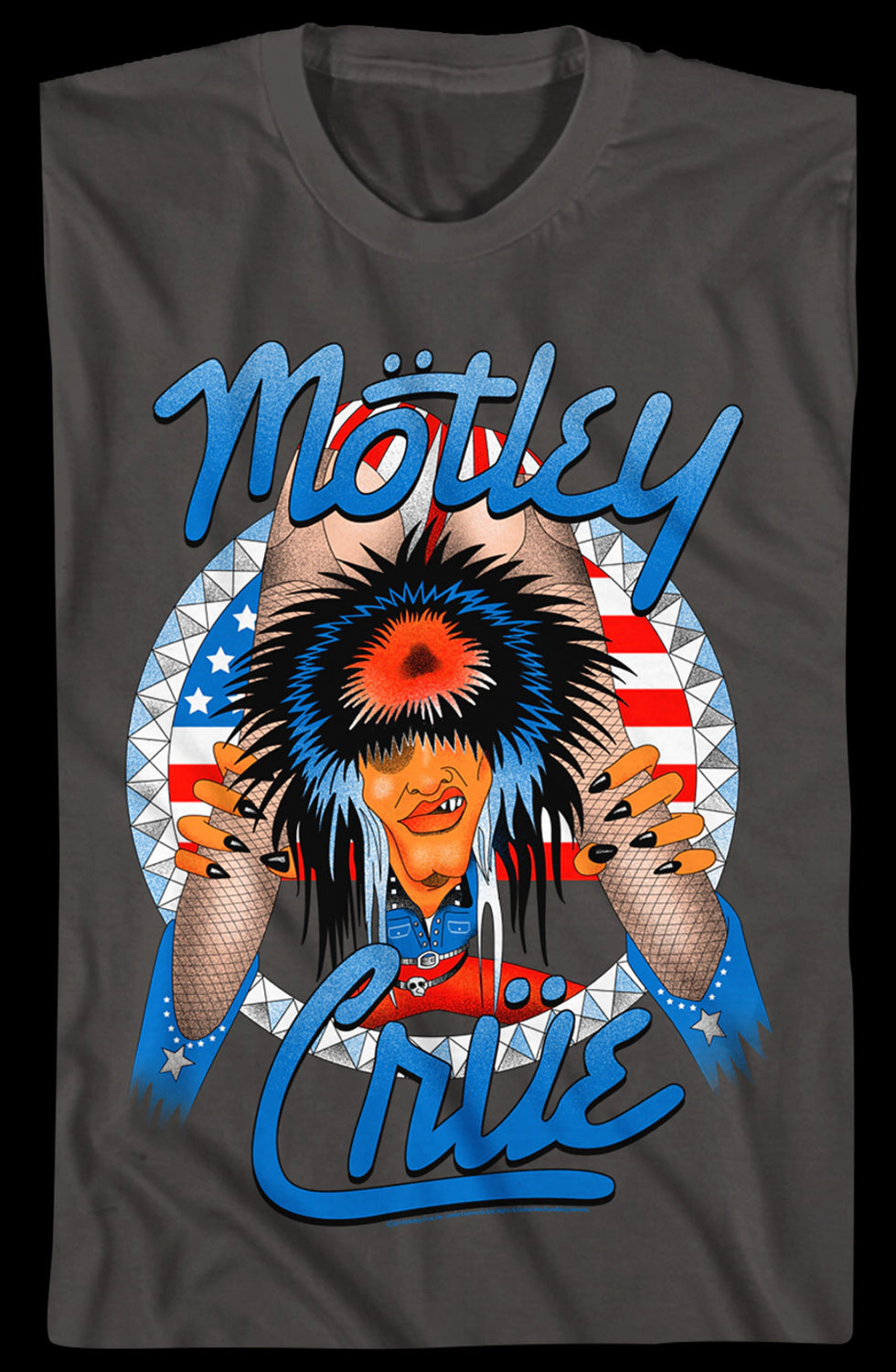 Red White and Crue Allister Fiend Motley Crue T-Shirt