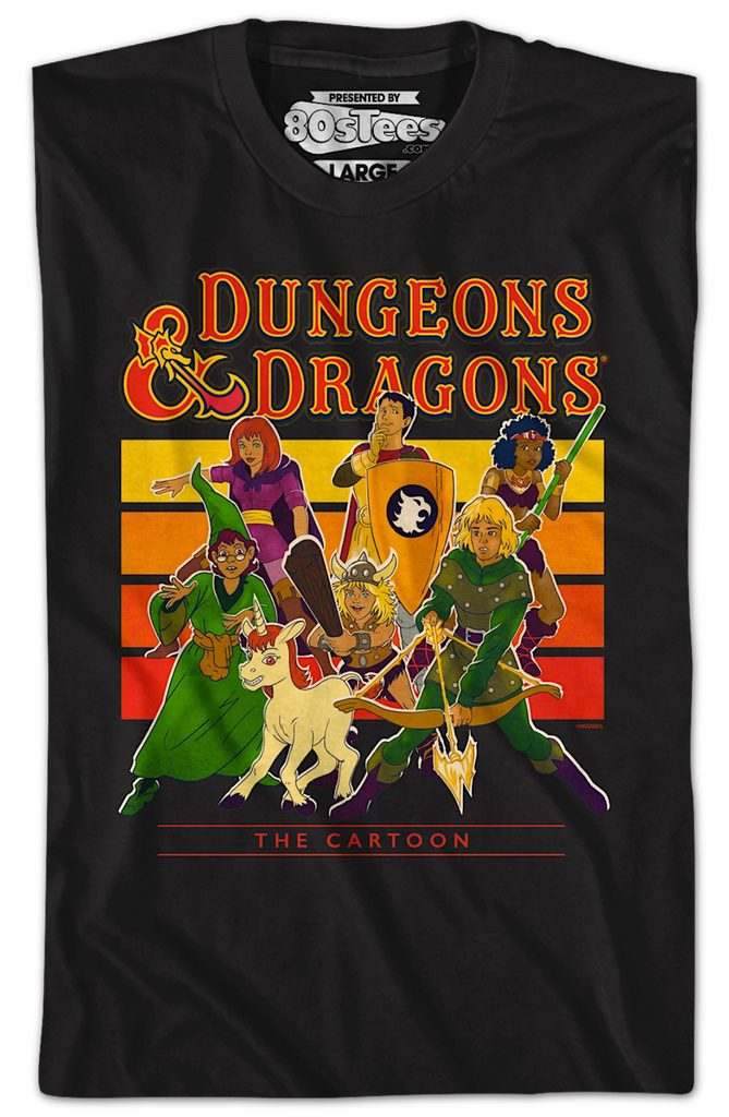 Retro Cartoon Stripes Dungeons & Dragons T-Shirt