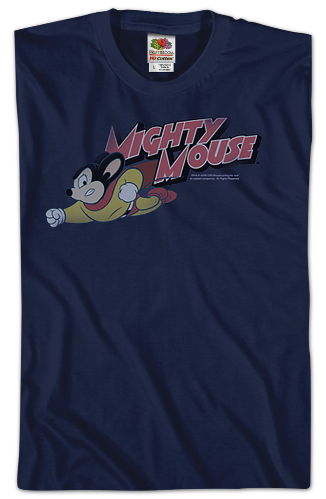 Retro Mighty Mouse T-Shirt: 80s Cartoons Mighty Mouse T-shirt