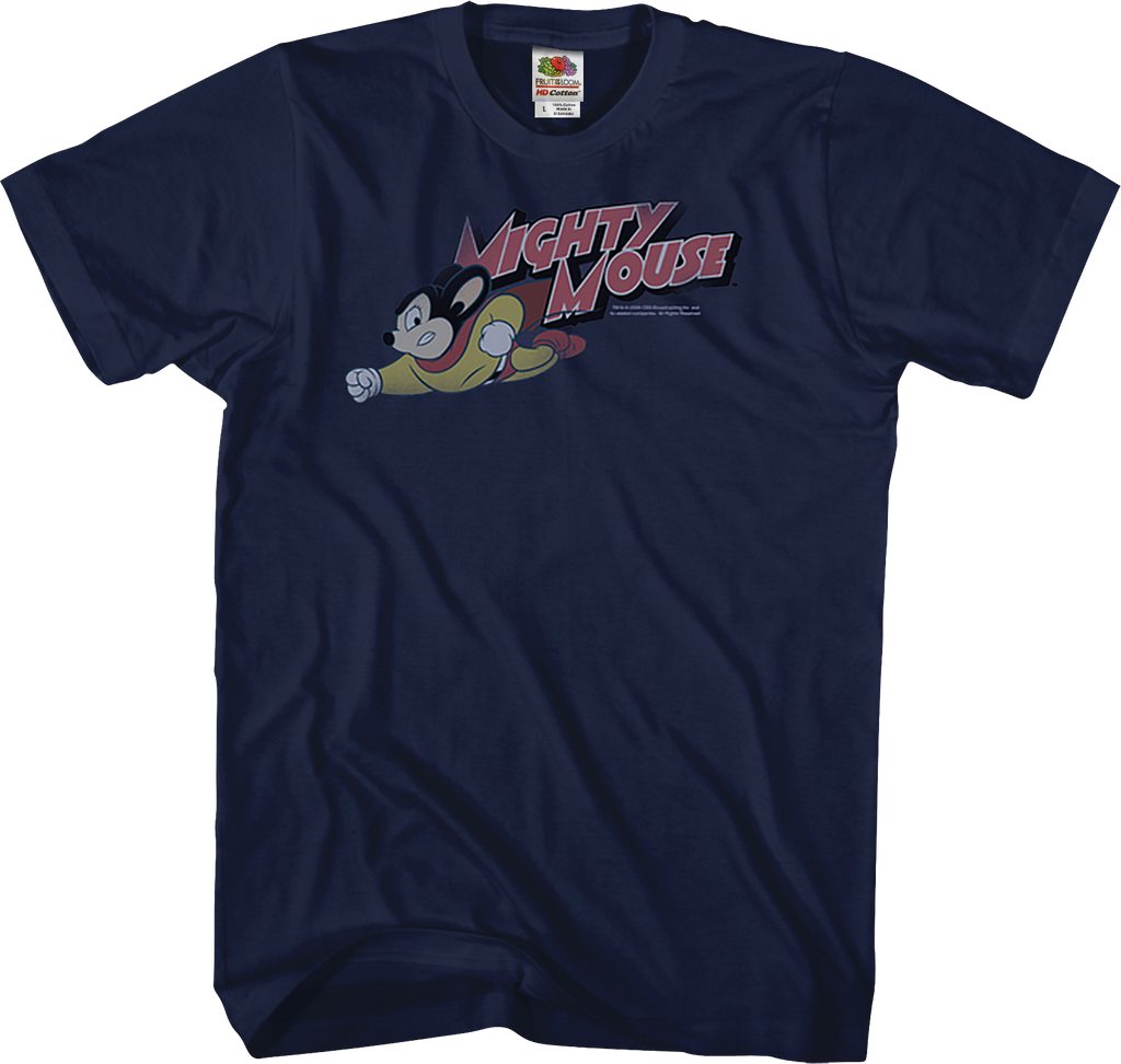 Retro Mighty Mouse T-Shirt: 80s Cartoons Mighty Mouse T-shirt