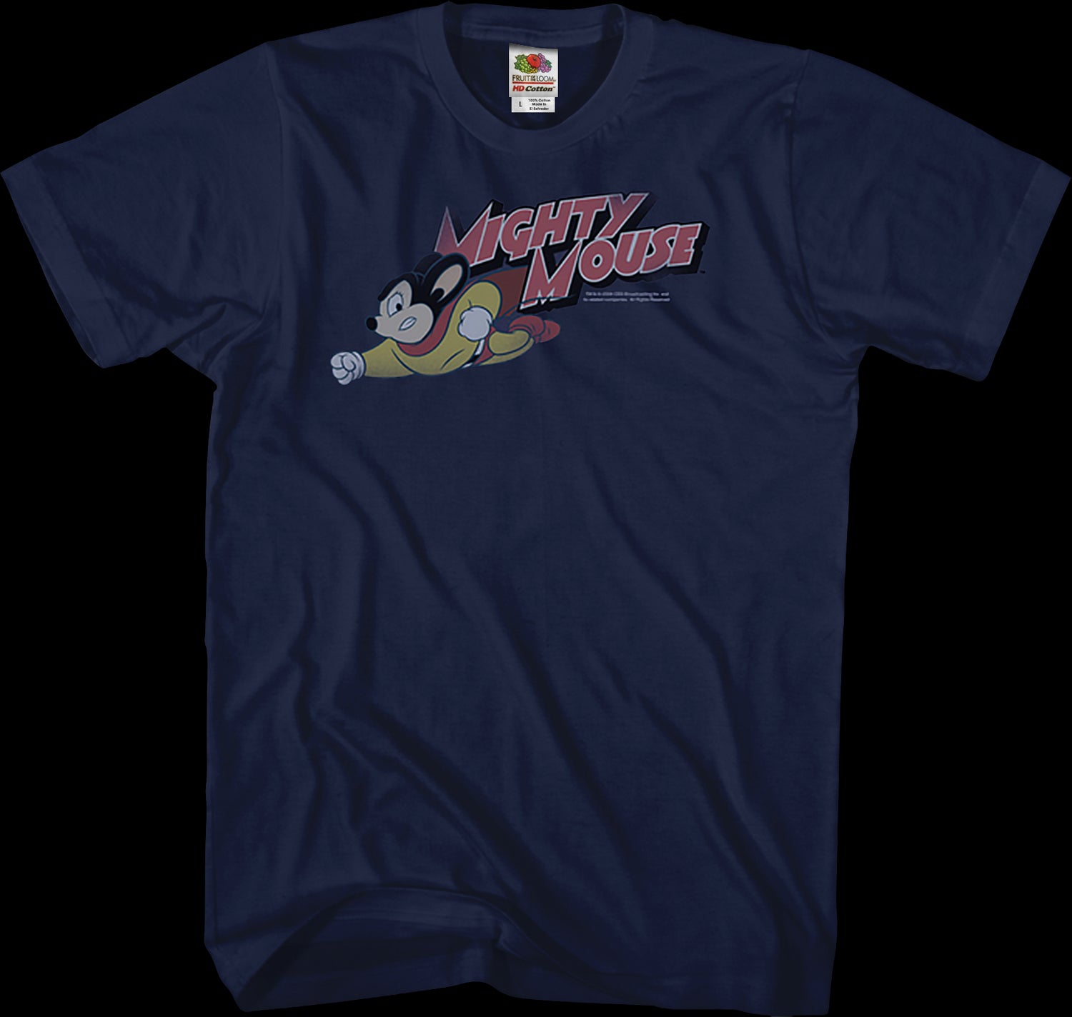 Retro Mighty Mouse T-Shirt: 80s Cartoons Mighty Mouse T-shirt