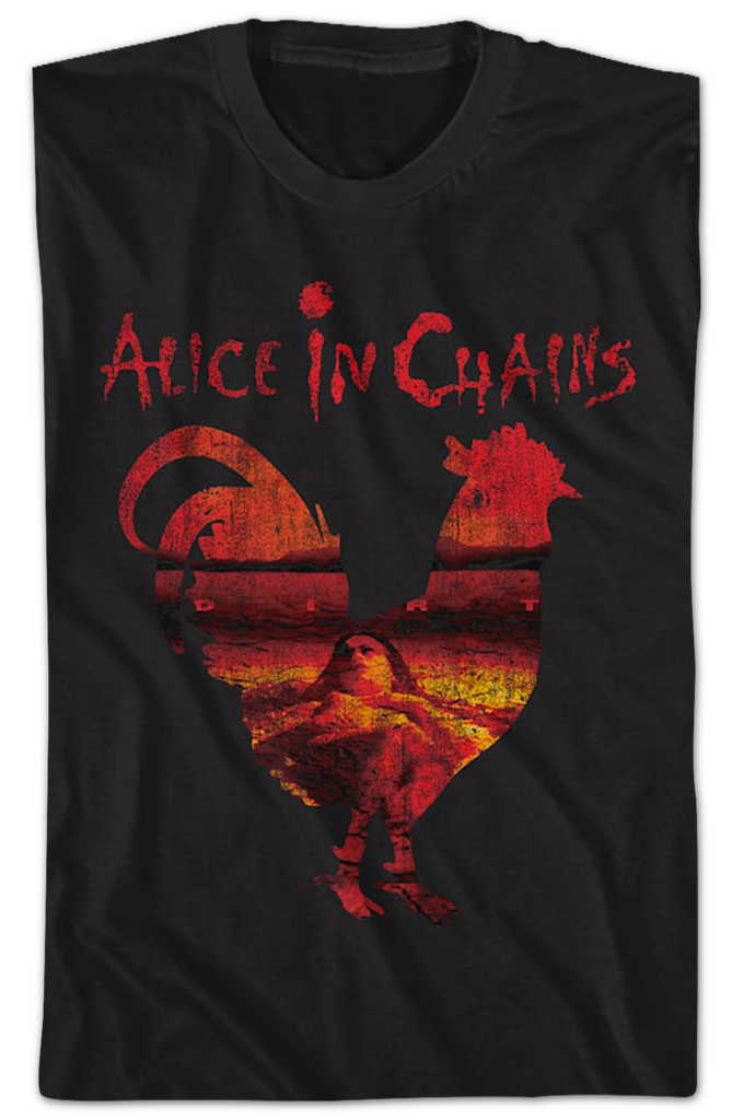 Rooster Silhouette Alice In Chains T-Shirt