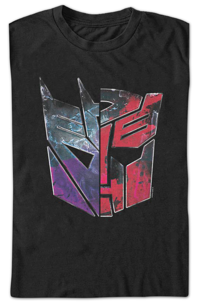 Rusted Split Logos Transformers T-Shirt