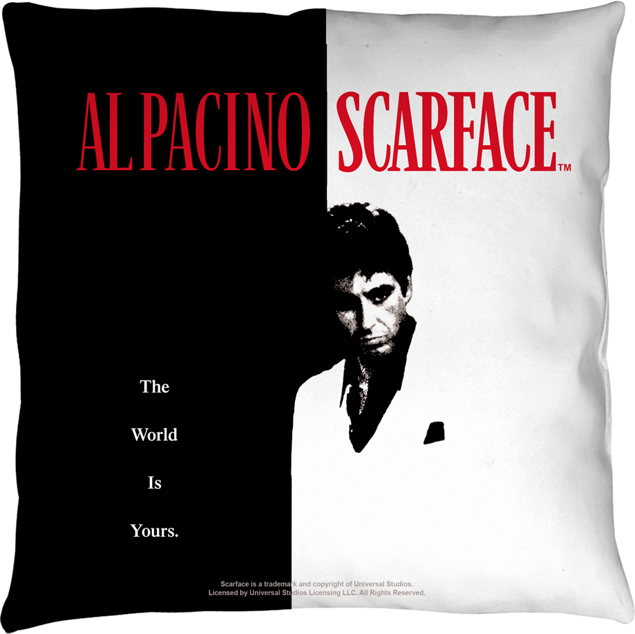 Scarface Throw Pillow 18x18 Licensed