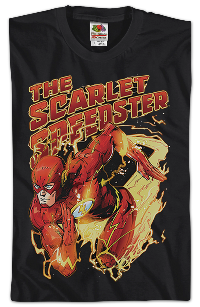 Scarlet Speedster Flash T-Shirt. Men's T-Shirt.