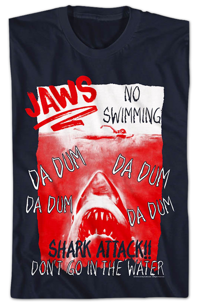 Shark Attack Poster Jaws T-Shirt