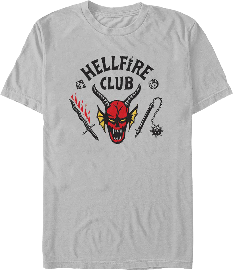 Silver Hellfire Club Stranger Things T-Shirt
