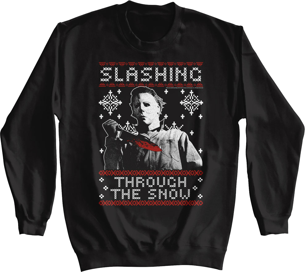 Slashing Through The Snow Halloween Sweatshirt
