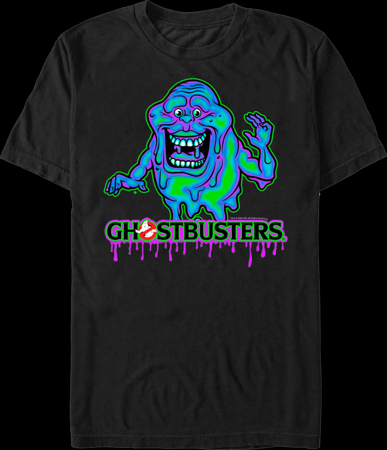 Slimer Colorful Little Spud Ghostbusters T-Shirt