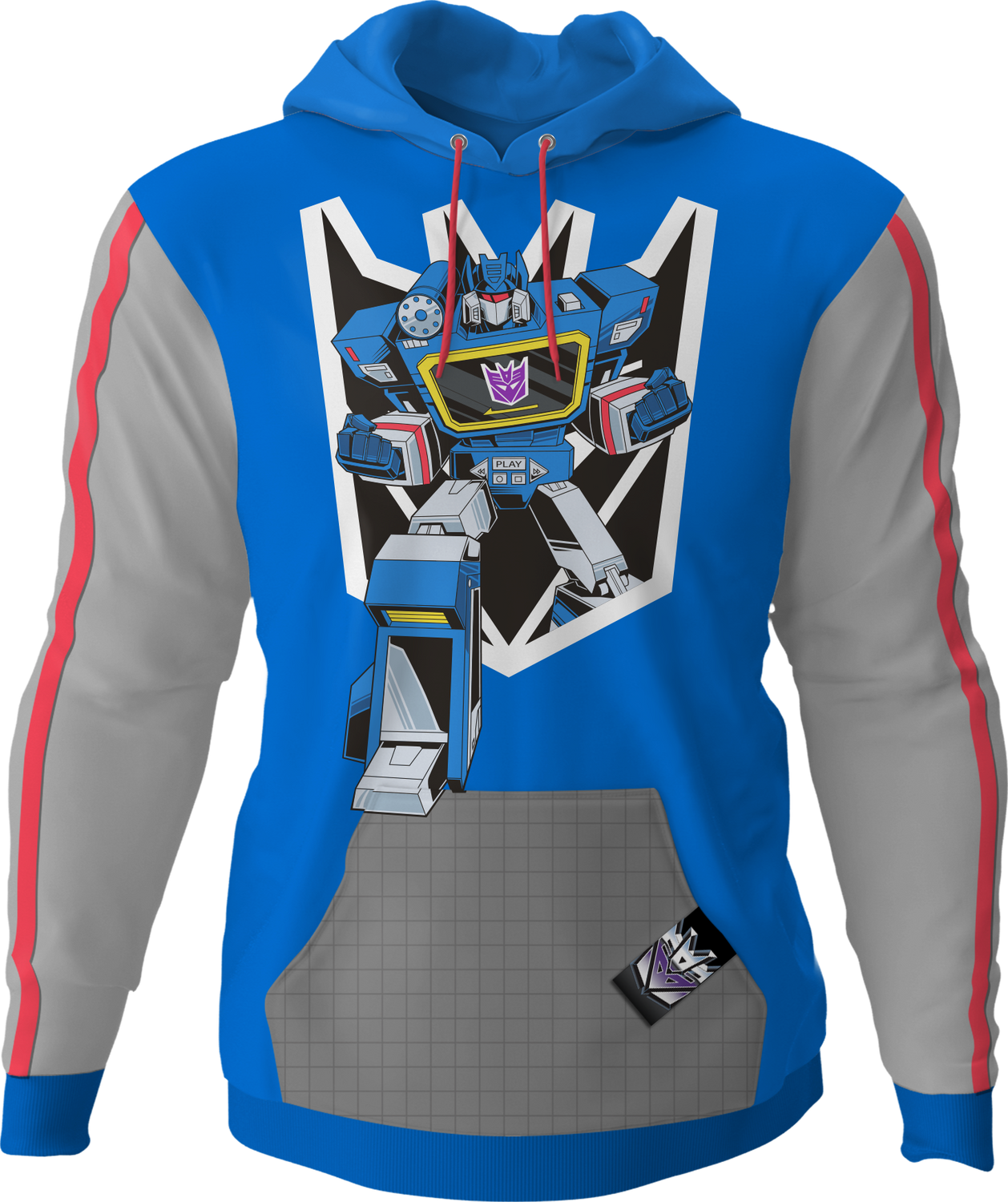Soundwave Vintage Striped Sleeve Transformers Hoodie