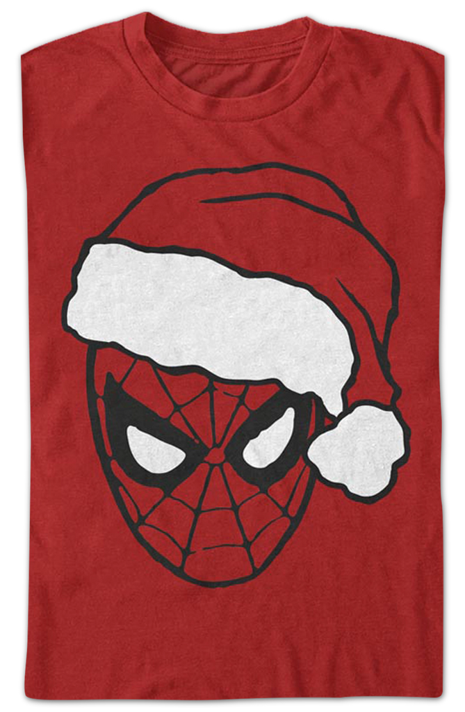 Spider-Man Santa Claus Hat Marvel Comics T-Shirt