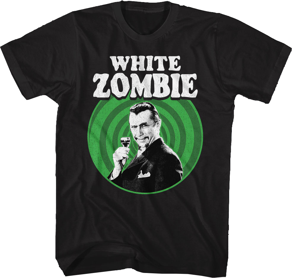 Spiral Poster White Zombie T-Shirt