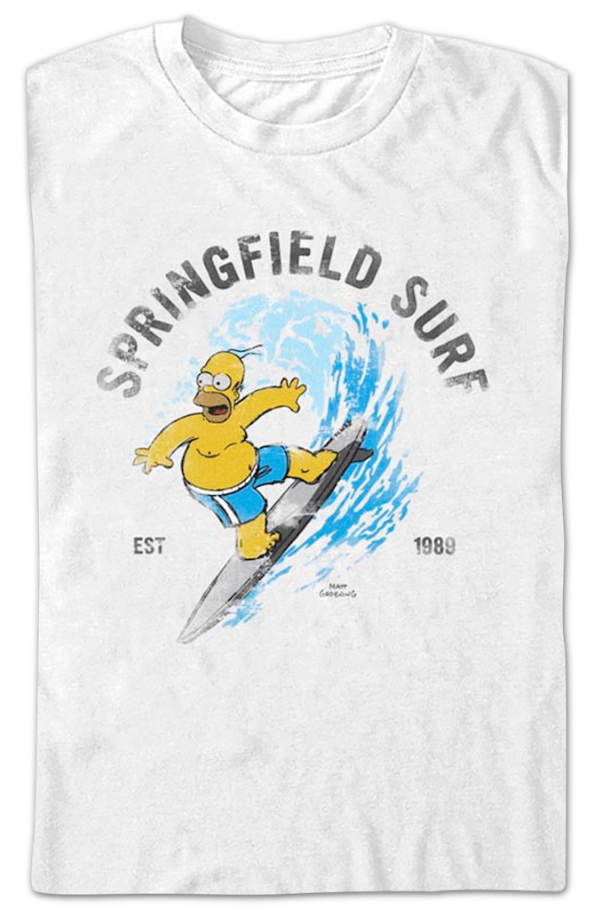 Springfield Surf Simpsons T-Shirt