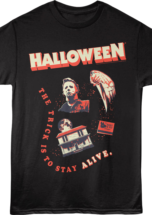 Vintage Stay Alive Collage Halloween T-Shirt