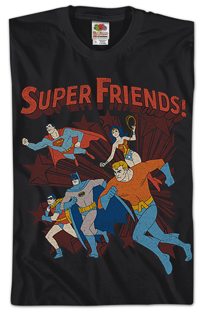 Super Friends DC Comics T-Shirt: DC Comics Mens T-Shirt