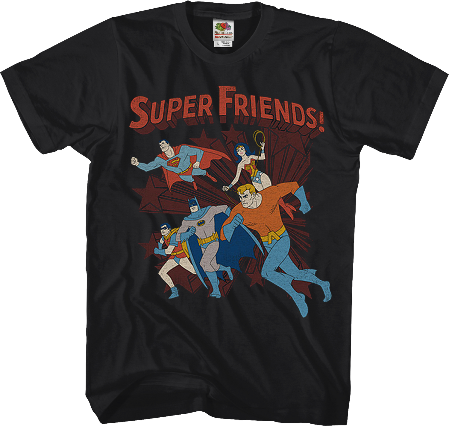 Super Friends DC Comics T-Shirt: DC Comics Mens T-Shirt