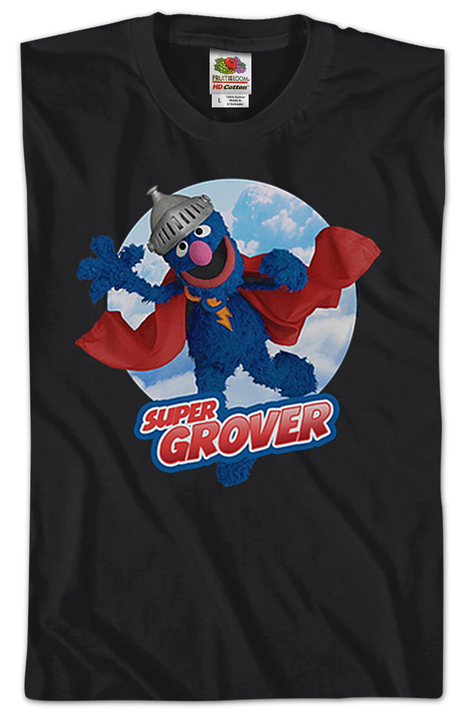 Super Grover Sesame Street T-Shirt: Sesame Street Mens T-Shirt