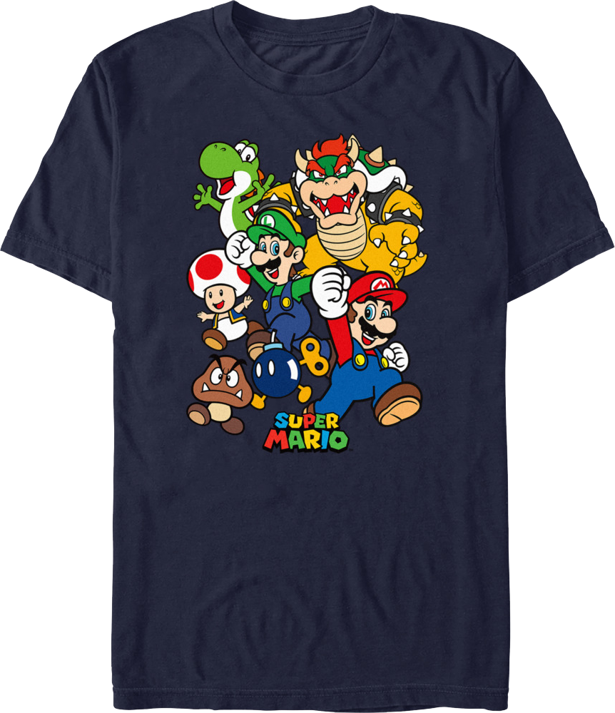 Super Mario Bros. Character Collage Nintendo T-Shirt