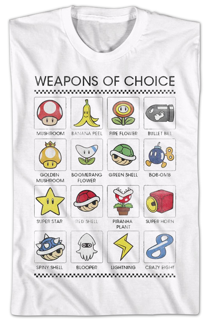 Super Mario Bros. Weapons of Choice Nintendo T-Shirt