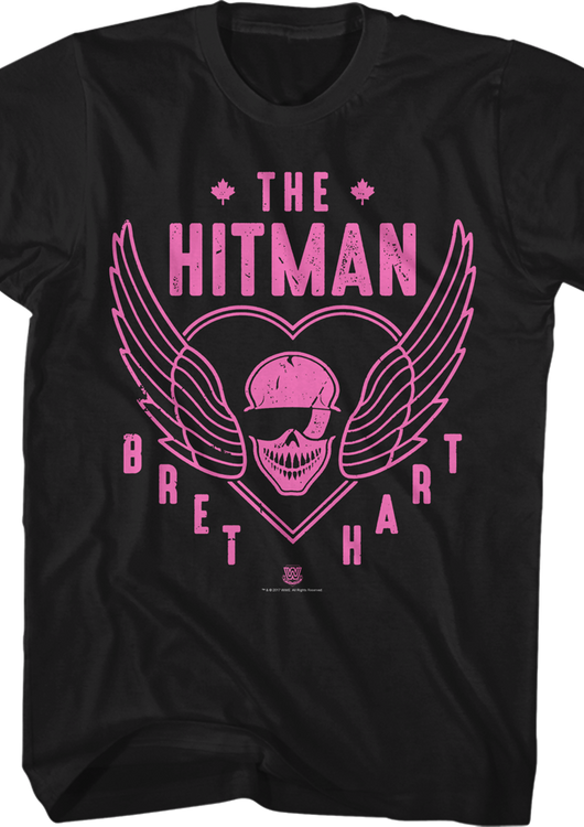 The Hitman Bret Hart T-Shirt: WWE Mens T-Shirt