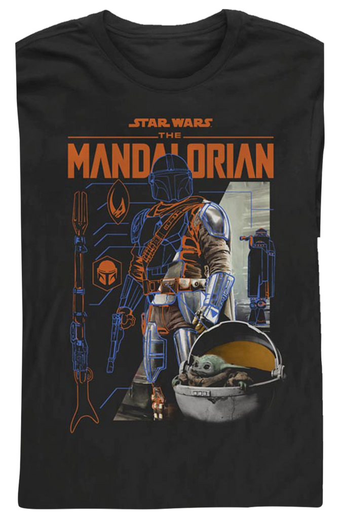 The Mandalorian Outlines Star Wars Long Sleeve Shirt