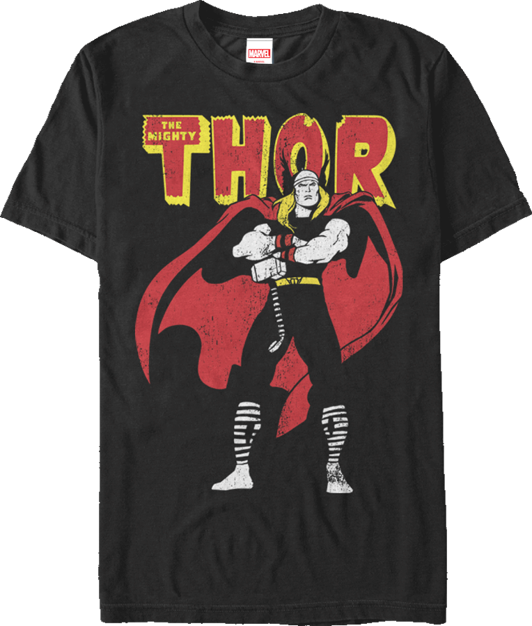 Mighty God of Thunder Thor T-Shirt Marvel Comics Men's T-Shirt