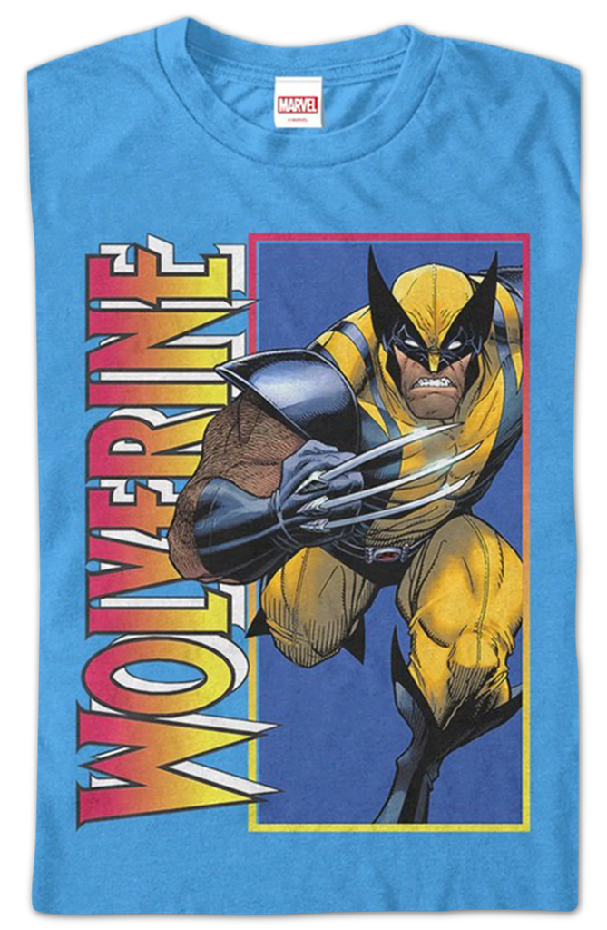 Tiger Stripe Wolverine T-Shirt: Marvel Comics Mens T-Shirt