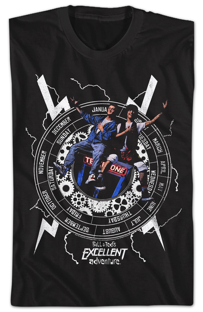 Time Machine Bill and Ted's Excellent Adventure T-Shirt
