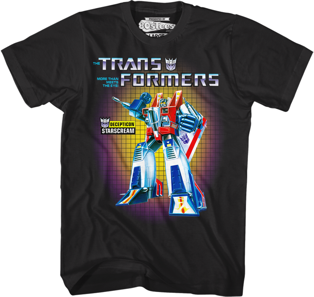 Transformers Box Art Starscream T-Shirt: Transformers Mens T-Shirt