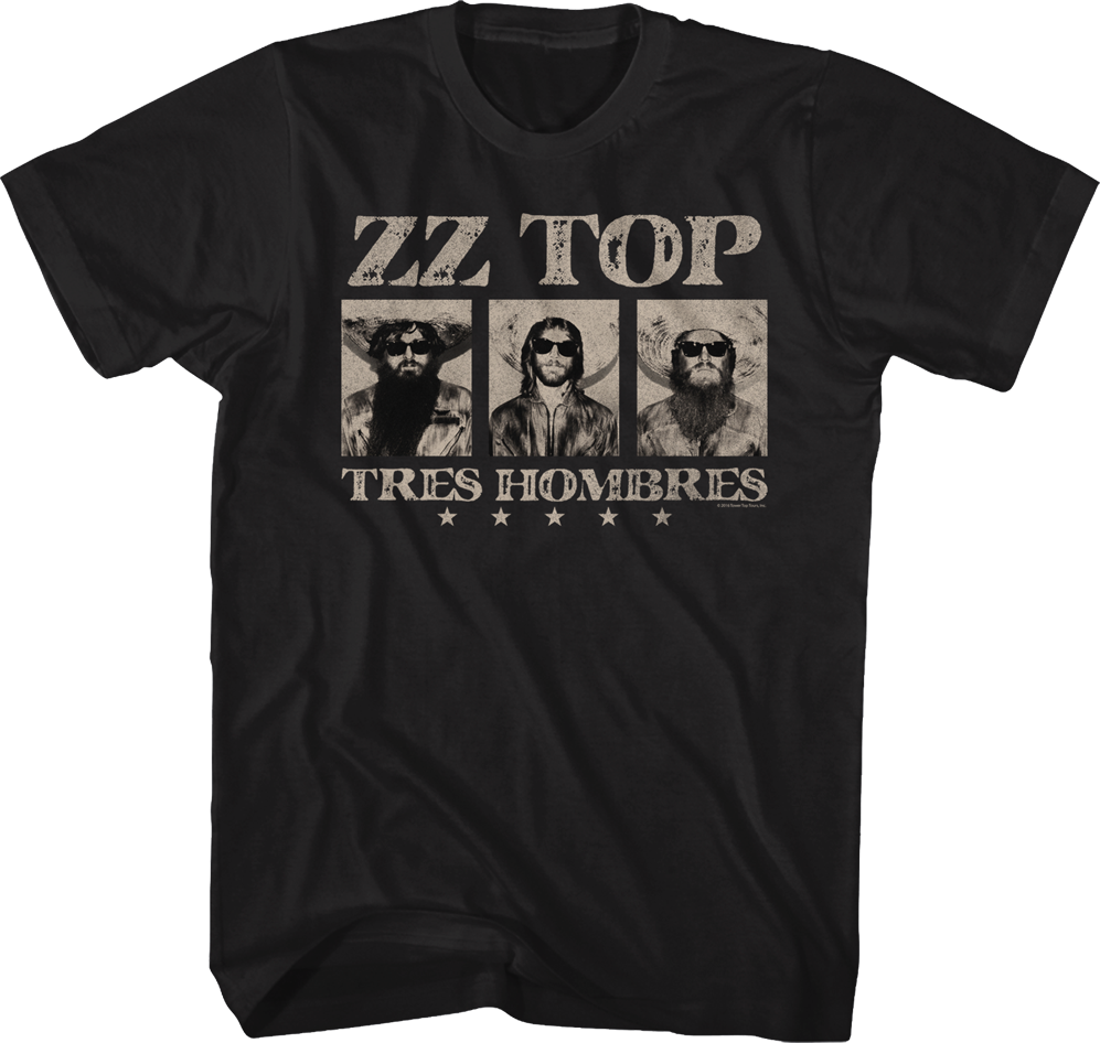 Tres Hombres ZZ Top T-Shirt: ZZ Top Mens T-Shirt