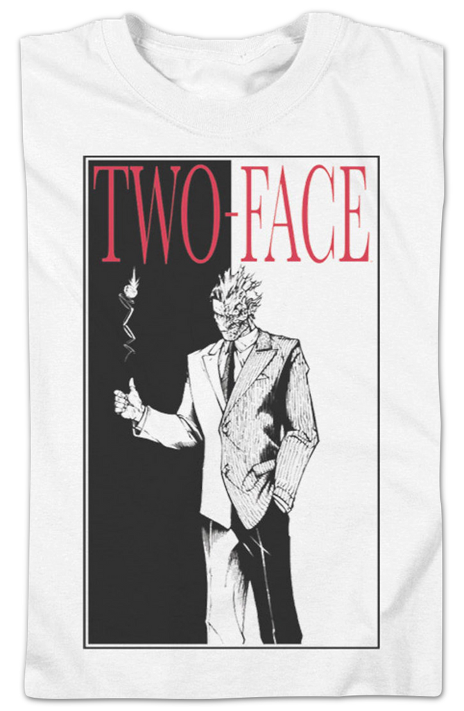 Two-Face Scarface Batman T-Shirt: DC Comics Mens T-Shirt
