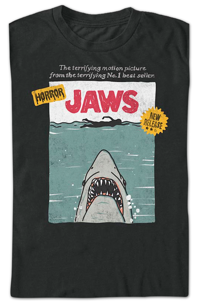 VHS Cover Artwork Jaws T-Shirt