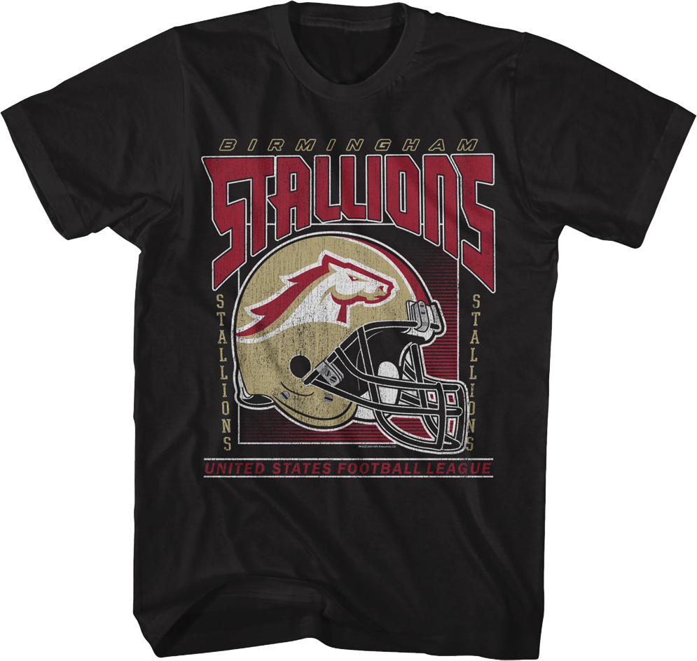 Vintage Birmingham Stallions Helmet USFL T-Shirt