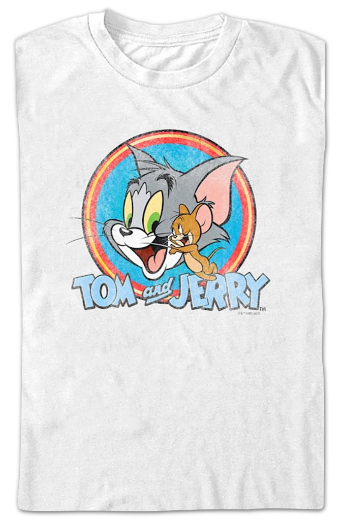 Vintage Circle Tom And Jerry T-Shirt