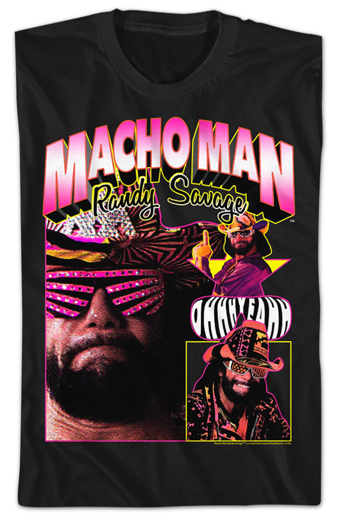 Vintage Collage Macho Man Randy Savage T-Shirt