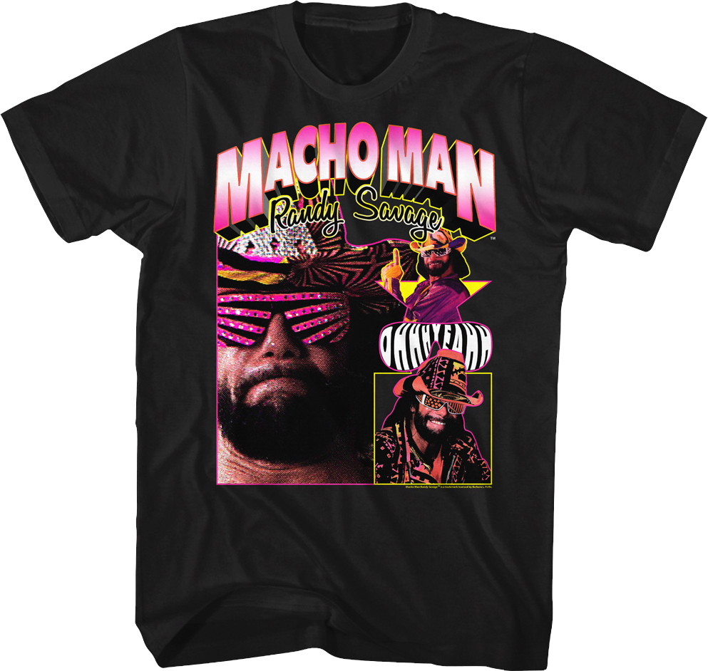 Vintage Collage Macho Man Randy Savage T-Shirt
