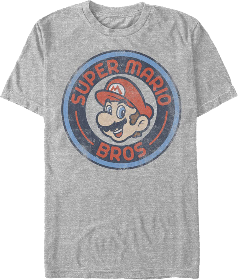 Vintage Face In Circle Super Mario Bros. T-Shirt