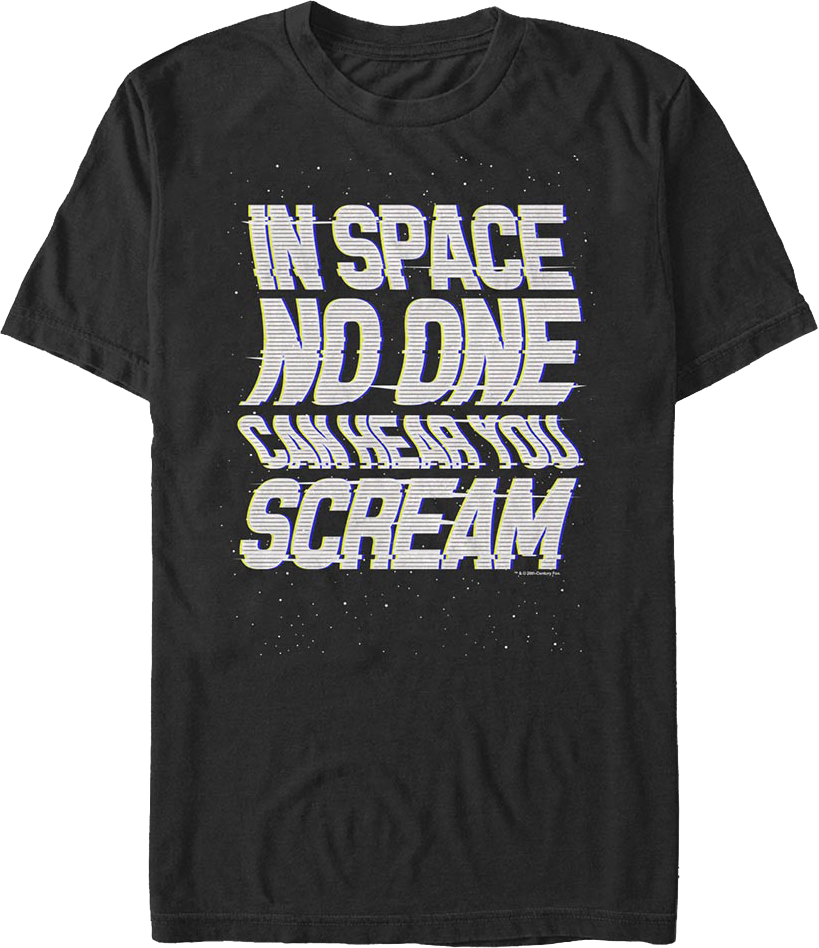 Vintage In Space No One Can Hear You Scream Alien T-Shirt