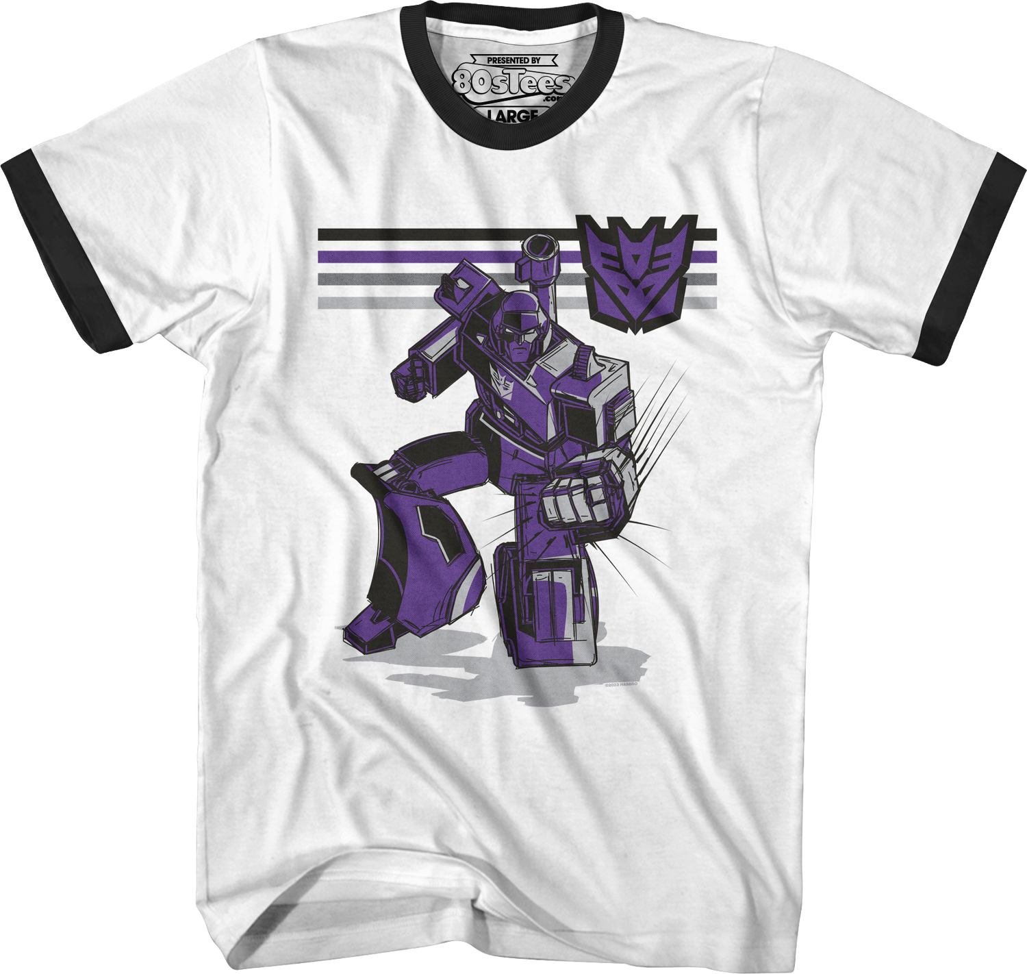 Retro Megatron Transformers Ringer Shirt